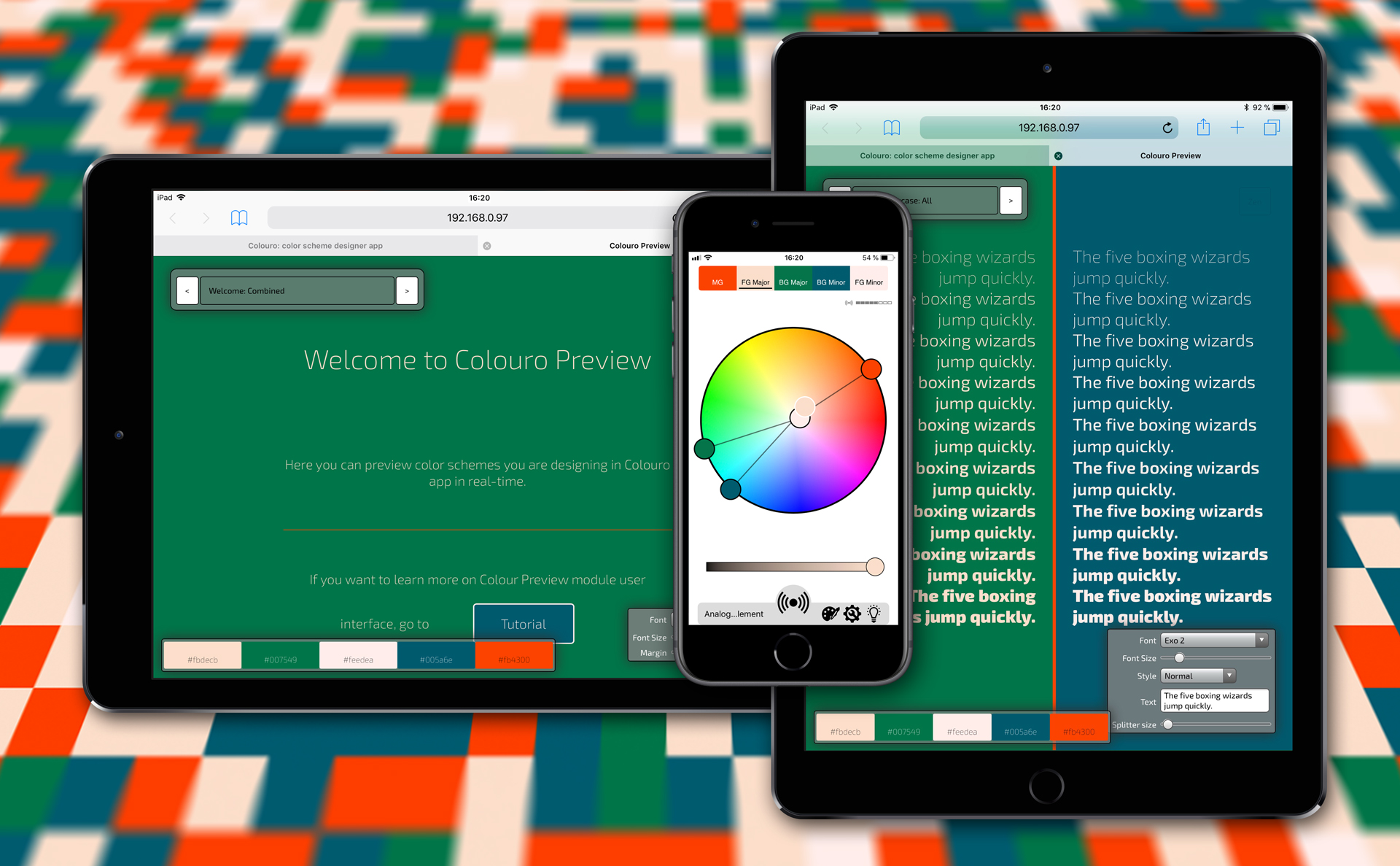 Colouro: color scheme designer app